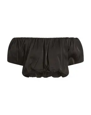 KONTATTO Satin Crop Top - Black