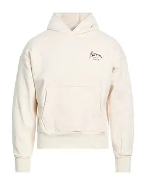 BARROW Solid Cotton Blend Hooded Sweatshirt - White