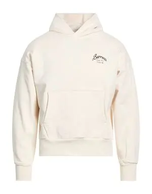 BARROW Solid Cotton Blend Hooded Sweatshirt - White