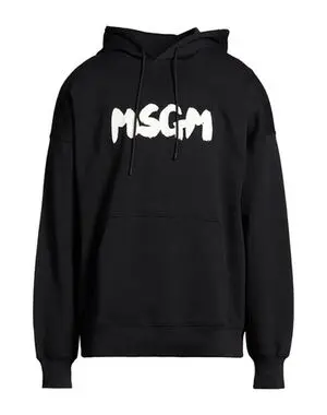 MSGM Cotton French Terry Sweatshirt - Black