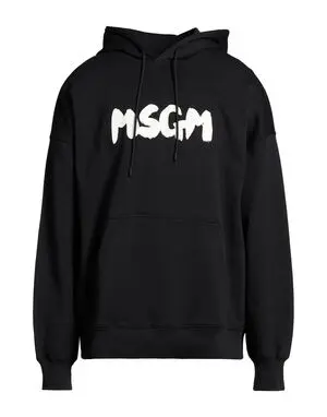 MSGM Cotton French Terry Sweatshirt - Black
