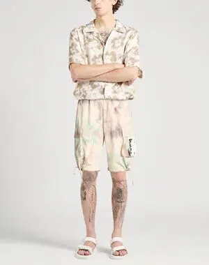 DISCLAIMER Tie-dyed Cargo Shorts - Beige