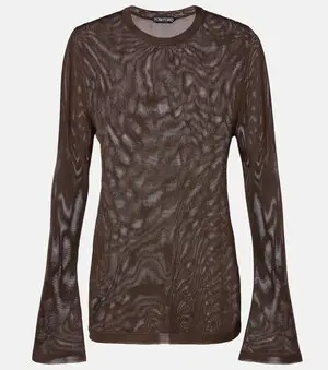 TOM FORD Knitted Top - Brown