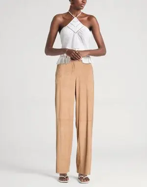 OTTOD'AME High Waisted Flared Pants - Camel