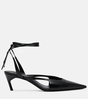 Attico Diane 55 Leather Slingback Pumps