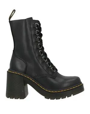 Women's Black Chunky Heel Boots