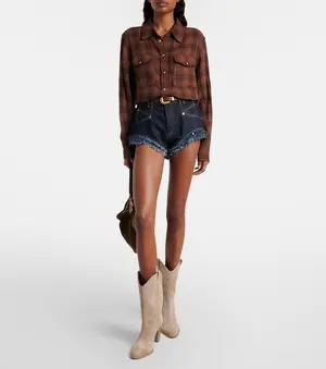 Paris Texas Lavinia Suede Cowboy Boots