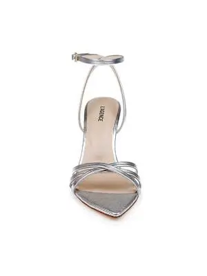 L'Agence Dua Leather Sandal - Silver Lizard