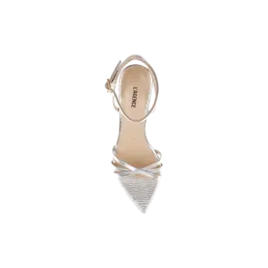 L'Agence Dua Leather Sandal - Silver Lizard