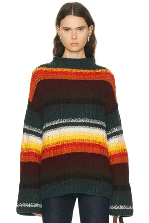 Khaite Yanis Colorblock Cashmere Sweater - Multicolor Stripe