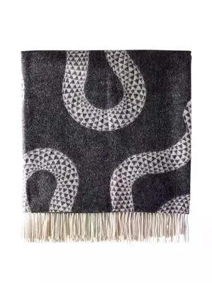 Jonathan Adler Ja Eden Wool Blanket - Grey