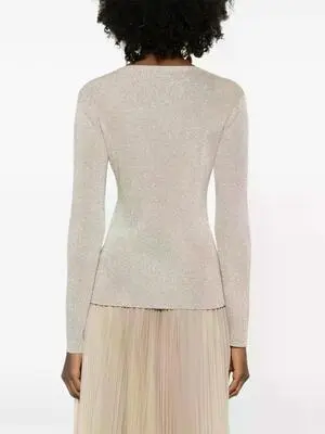 Fabiana Filippi Scoop-neck Long-sleeve Top