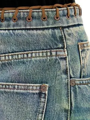 Miss Sixty Side Slit Denim Skirt