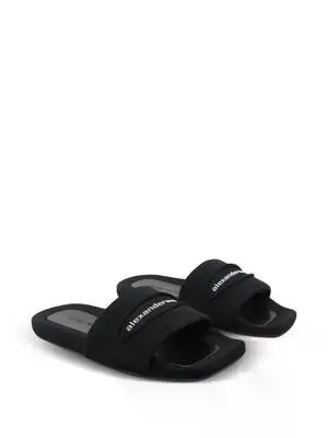 Alexander Wang Logo Squared-toe Slides