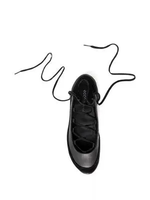 Ecco Biom Lite Lace-up Ballet Flats - Black