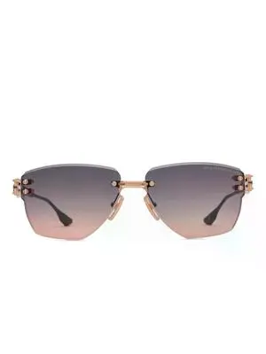 Dita Geometric Frame Sunglasses - Gold