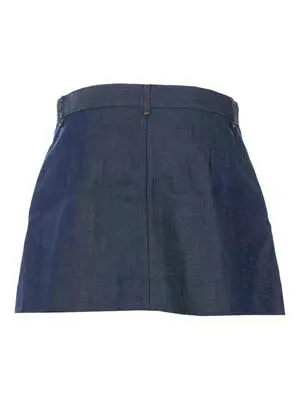 A.p.c. Pleated Mini Skirt - Blue