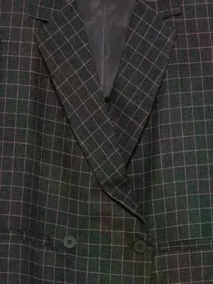 NIU Double-breasted Check Blazer