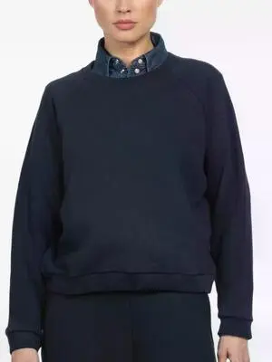 JAMIE HALLER Raglan-sleeve Crew-neck Sweater