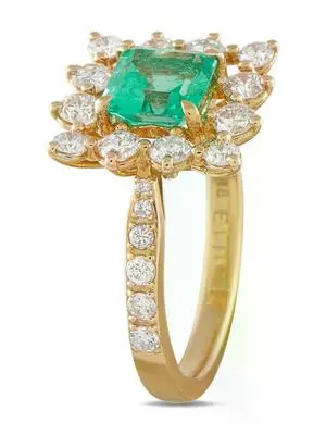 LB EXCLUSIVE Diamond And Emerald Ring