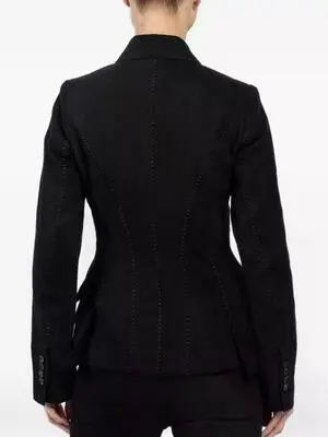 Masnada Button Double-breasted Jacket - Black