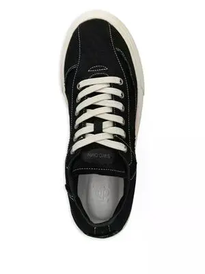 S.W.C STEPNEY WORKERS CLUB Contrast-stitching Sneakers - Black