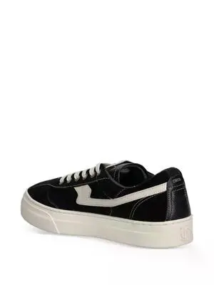 S.W.C STEPNEY WORKERS CLUB Contrast Suede Sneakers - Black