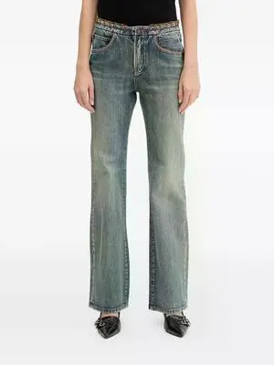 Miss Sixty Lacing Trim Straight Leg Jeans