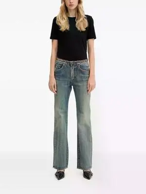 Miss Sixty Lacing Trim Straight Leg Jeans