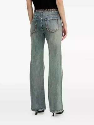 Miss Sixty Lacing Trim Straight Leg Jeans