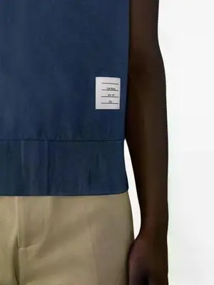 Thom Browne Garment Overdyed Jersey 4-bar Polo - Blue
