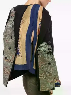 IBRIGU Patterned Double-breasted Coat