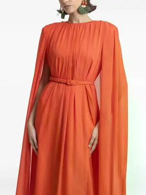 GEMY MAALOUF Cape-sleeve Maxi Dress