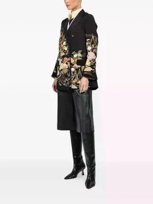 IBRIGU Flared Printed Kimono Blazer
