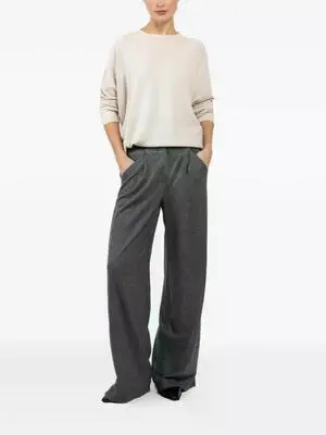 Veronica Beard Pleated Wide Leg Trousers