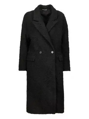 HANNES ROETHER Double-breasted Bouclé Coat
