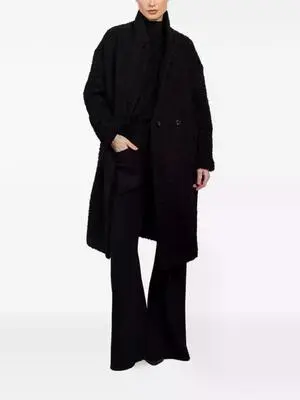 HANNES ROETHER Double-breasted Bouclé Coat
