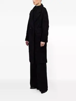 HANNES ROETHER Double-breasted Bouclé Coat