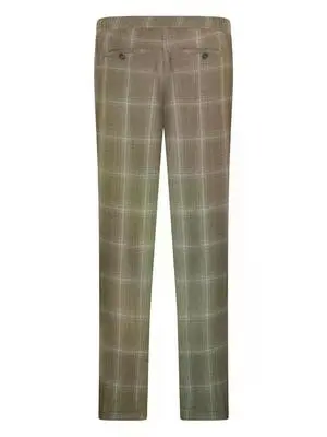 Malo Checked Drawstring Trousers