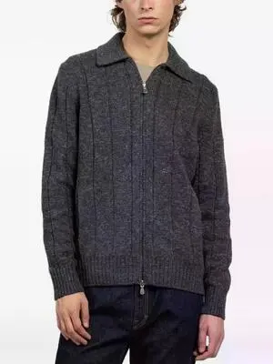 GRAN SASSO Zip-up Knit Cardigan