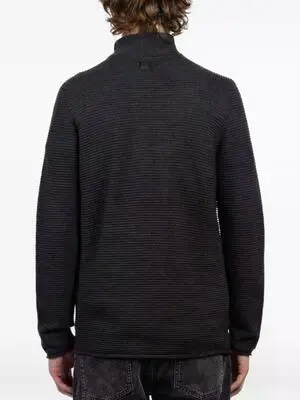 HANNES ROETHER Zip Ribbed T-shirt