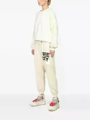 FREECITY Logo-print Track Pants - Neutrals