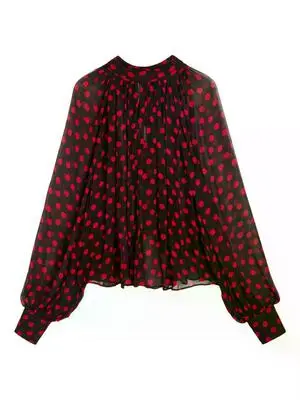 Ronny Kobo Polka-dot Blouse