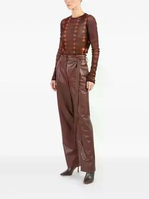 Lapointe Belted Leather Trousers