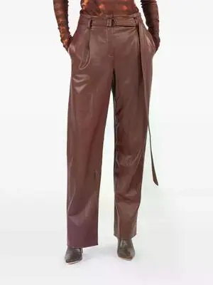 Lapointe Belted Leather Trousers