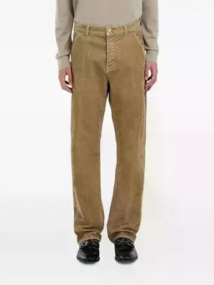 FERRAGAMO Cargo Trousers With Flocked Patch Pockets - Brown