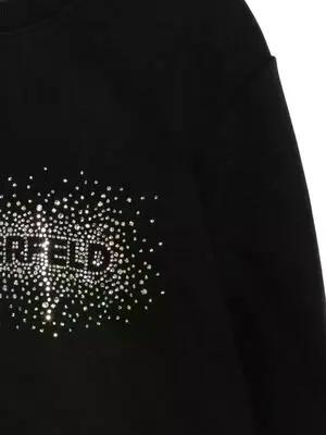 Karl Lagerfeld Logo Rhinestone-embellished Sweatshirt