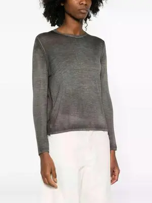 Avant Toi Crew Neck Fine Knit Top
