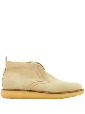Men's Cream Leather Chelsea Boots