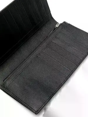 Saint Laurent Logo-print Grained-leather Wallet